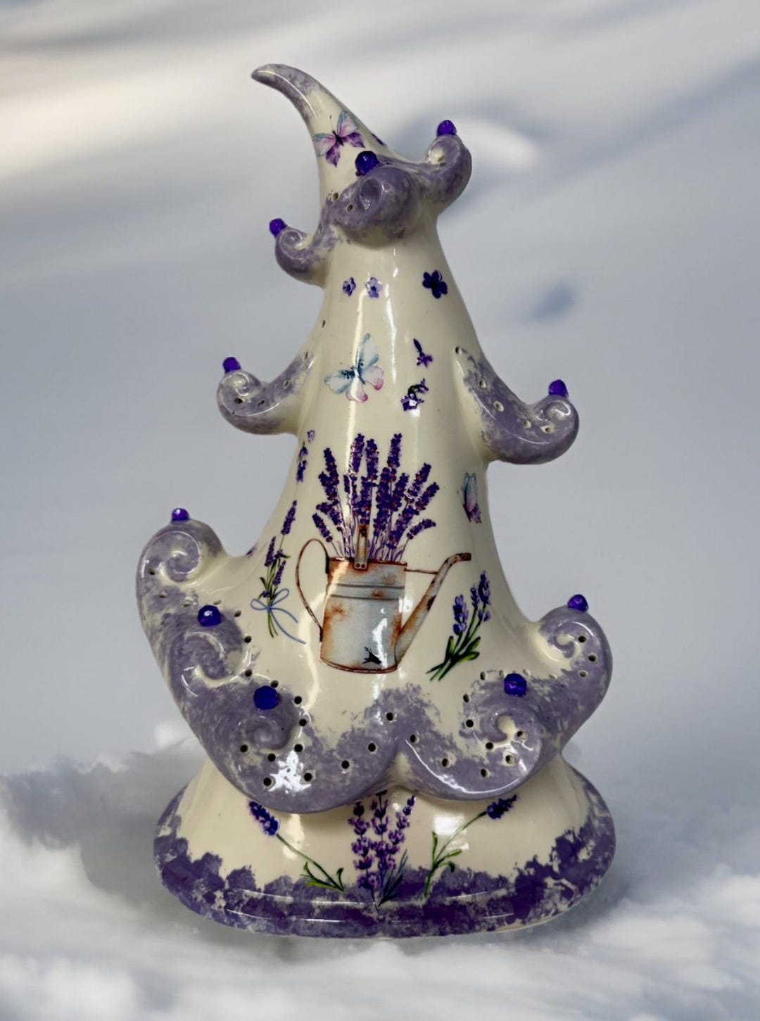 Trees - the “JOLLY” Tree W/base - 12” Tall - Spring Purple Design ...