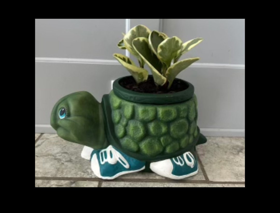Atlantic - Ceramic Turtle Planter - Vintage Mold - Ready-to-paint ...