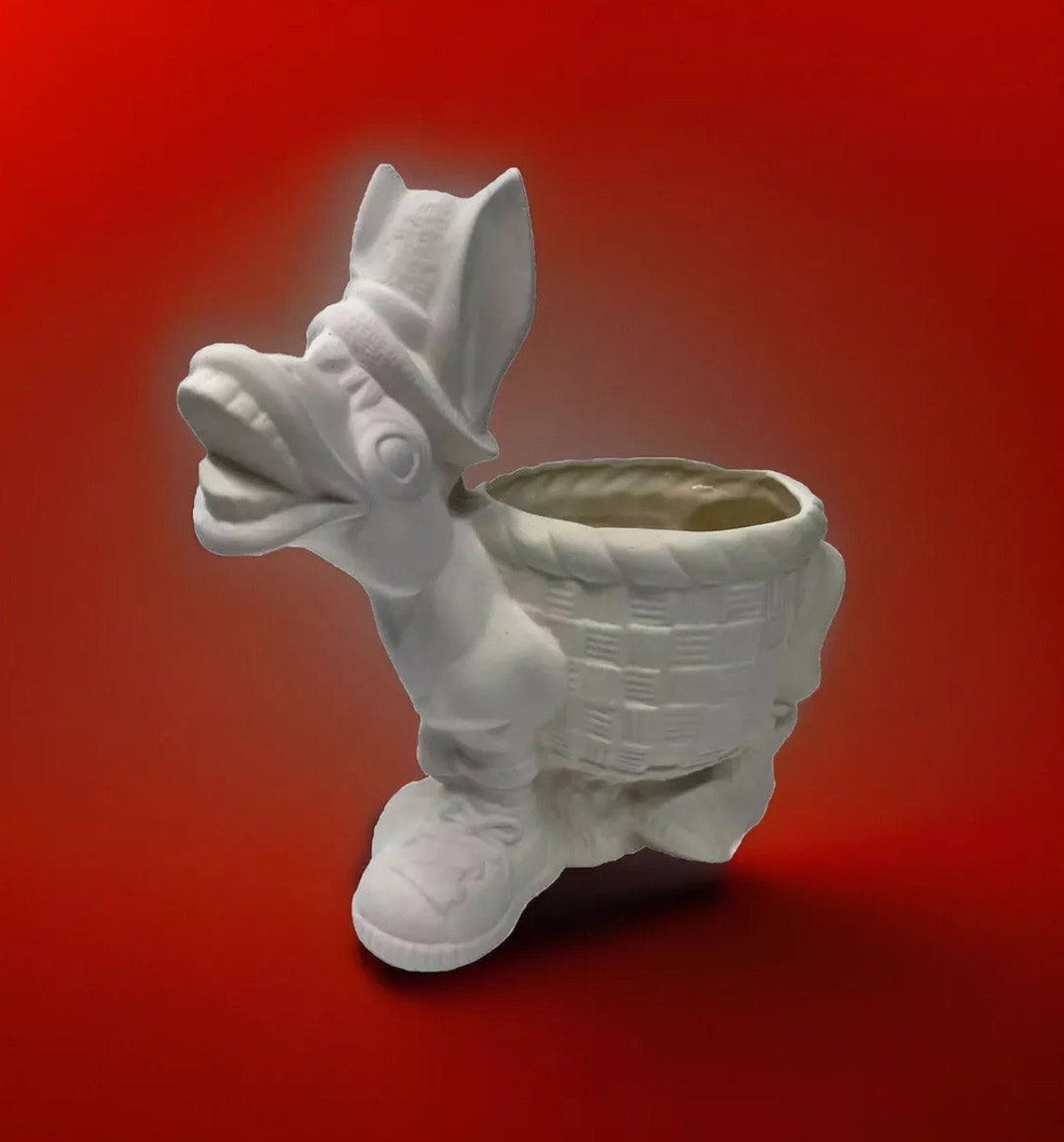 Planters - Ceramic - Donkey - Planter - Ready-to-paint - Bisque - Etsy