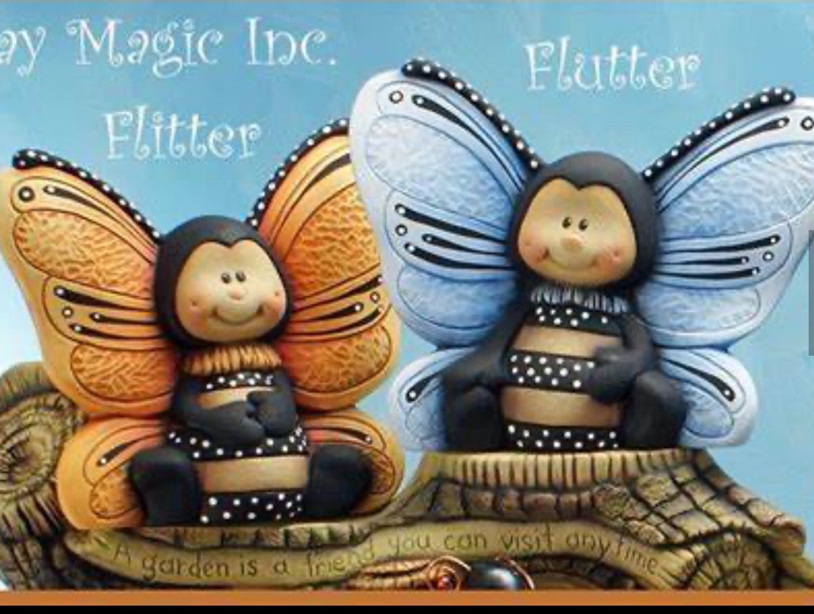 Spring - Clay Magic - “flitter” the Butterfly - Ready to Paint - 7 ...