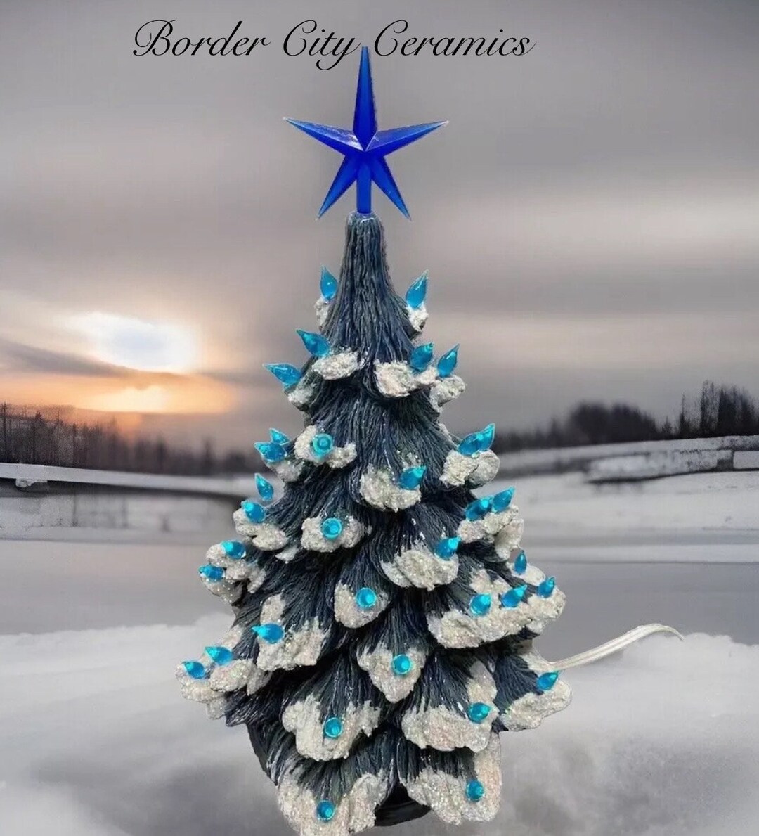 Christmas Trees - Nowell - Christmas Tree - 17” Tall With Base - Lights ...