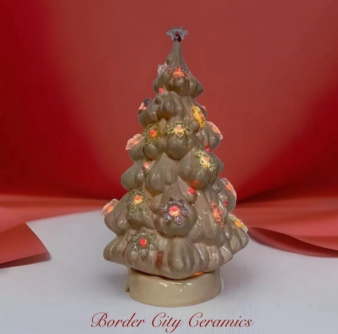 Spring - Kimple - Ceramic Tree - 12” Tall - Handcrafted - Lights Up ...