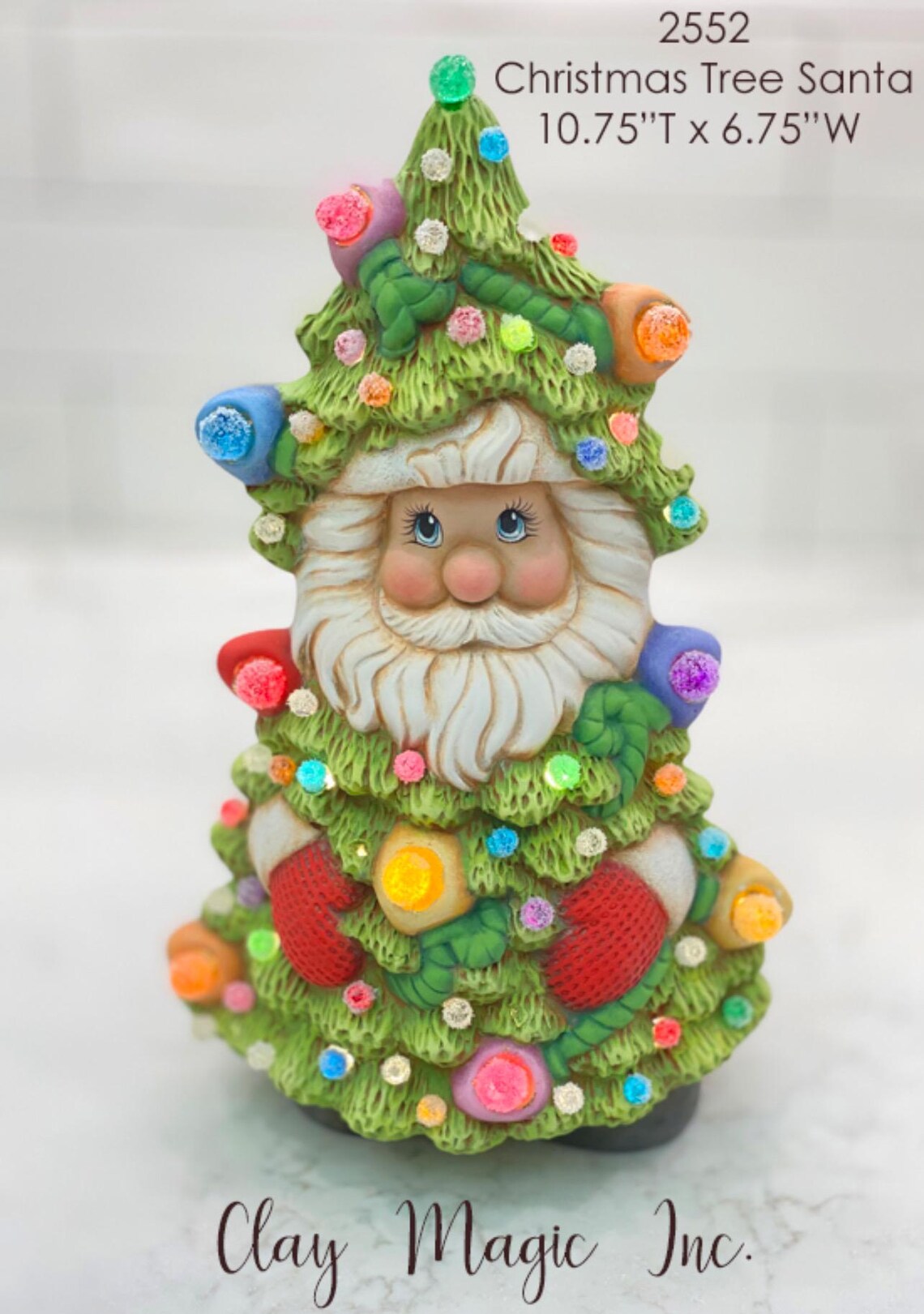 Christmas - Clay Magic - Christmas Tree Santa - 2552 - Ready to Paint ...