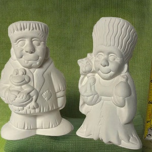 Halloween - Clay Magic Set (2) - Mr & Mrs Frankenstein - Ready to Paint ...