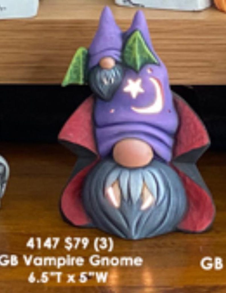 Gnomes - Clay Magic - Vampire Gnome - 6.5”- 4147 - Ready to Paint ...