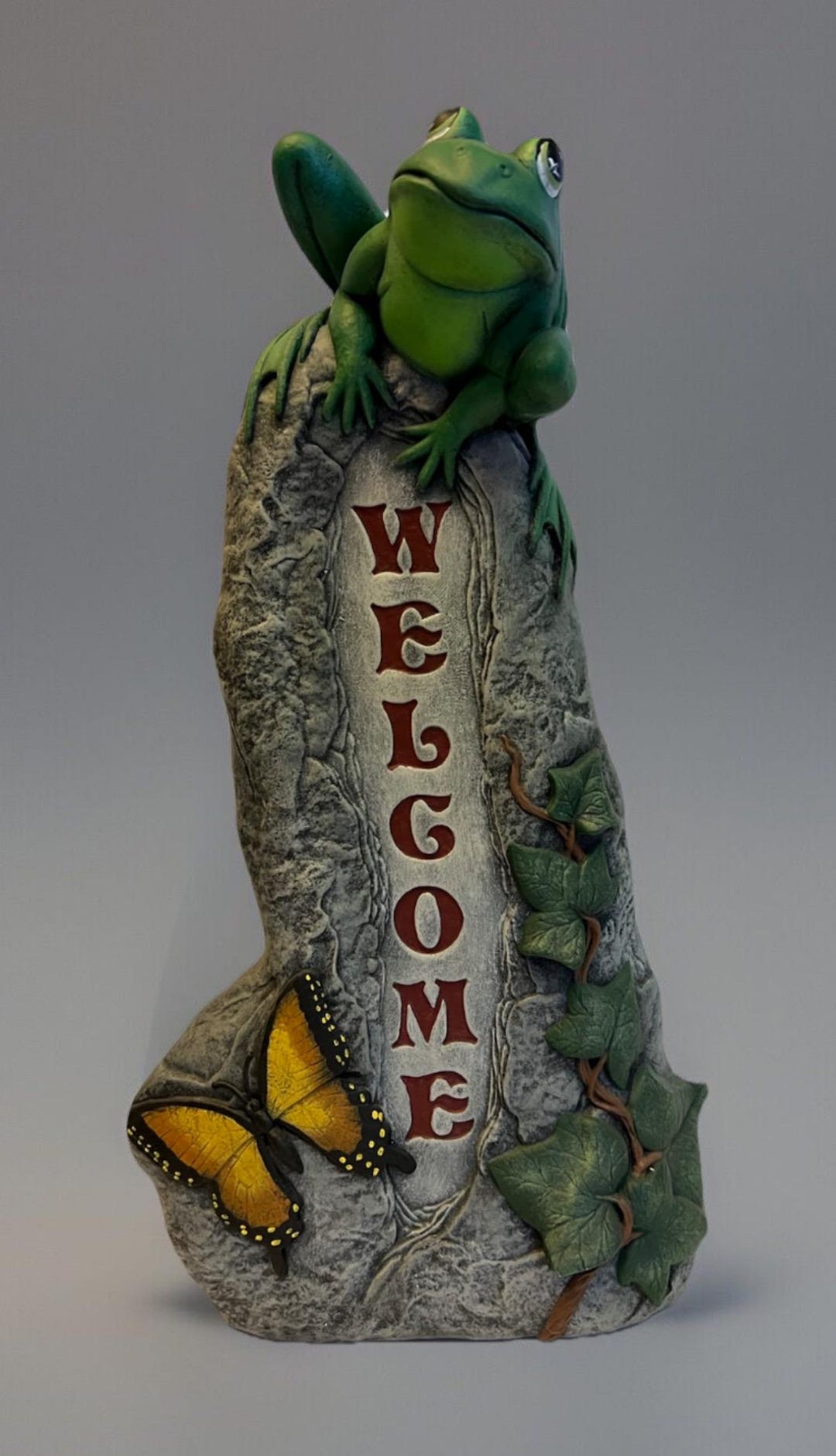Spring - Ceramic Frog Welcome Sign - Handcrafted - Finished - Etsy