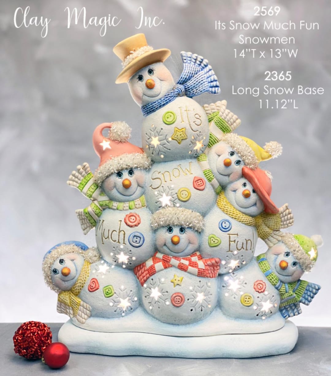 Christmas - Clay Magic - Snowman - 2569 - “it’s Snow Much Fun” - Ready ...
