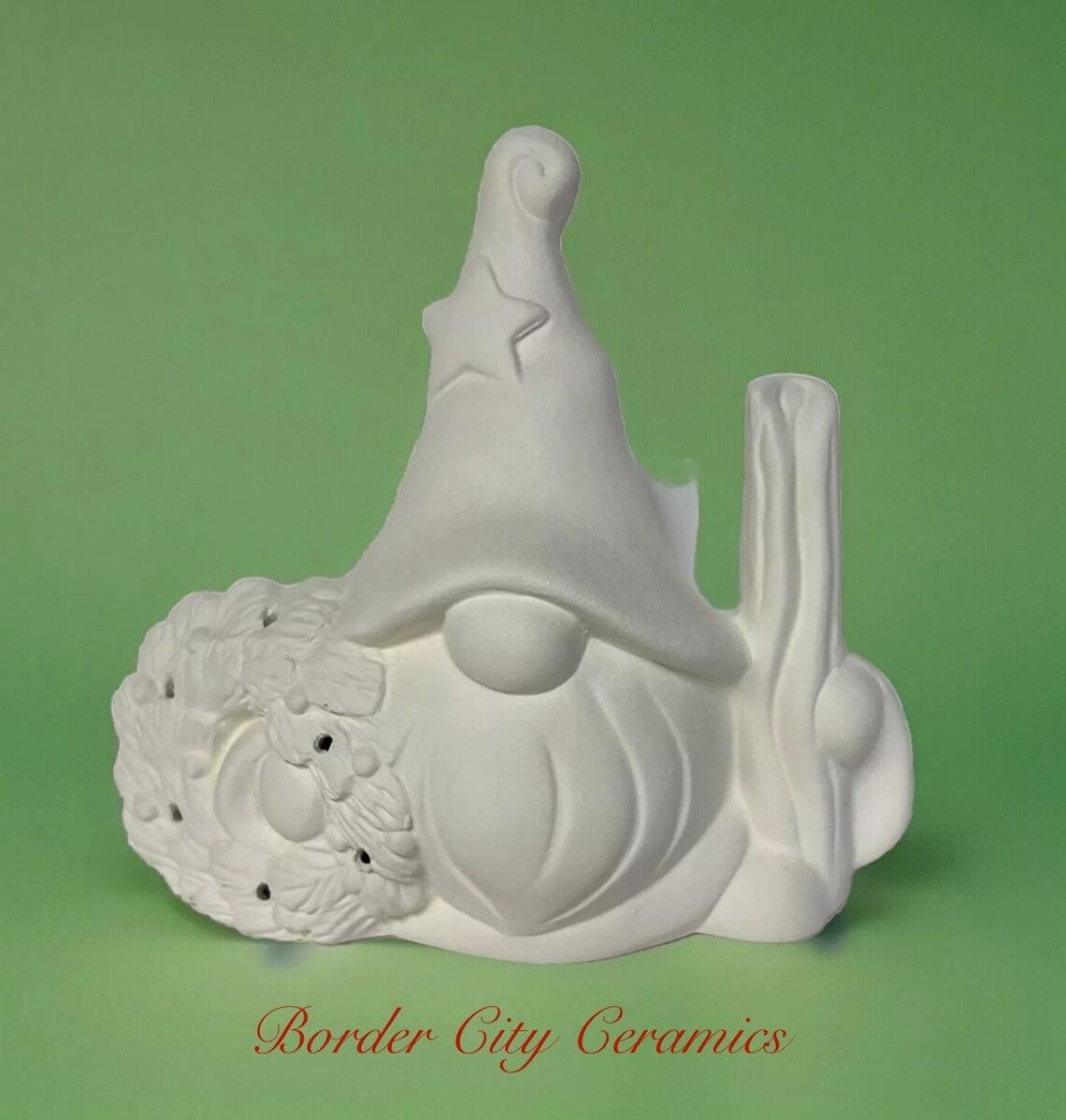 Gnomes - Clay Magic - 4229 - Gnomes W/wreaths Set (2) - 5.75” Tall ...