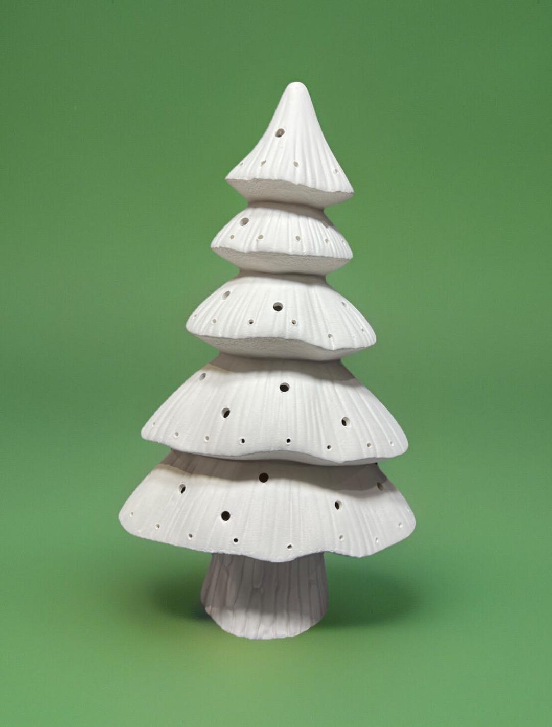 Christmas Trees - Clay Magic - 4454 - Ready-to-paint - Bisque - Etsy