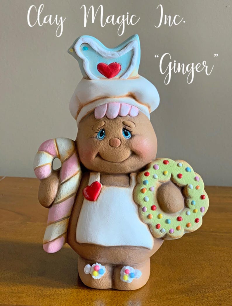 Gingerbreads - Clay Magic - Gingerbread - “ginger”- Ready to Paint ...