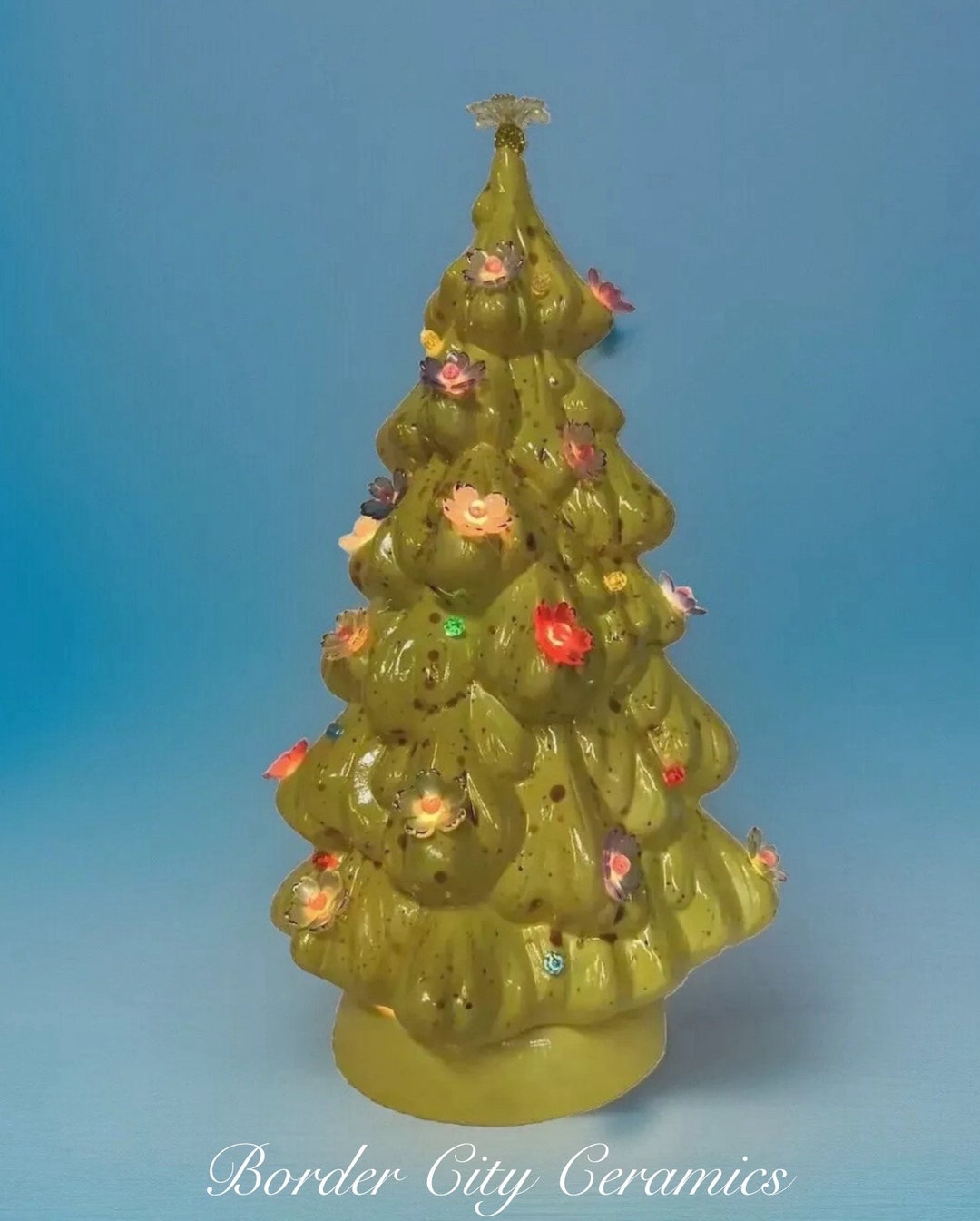 Spring - Kimple - Ceramic Tree - 12” Tall - Handcrafted - Lights Up ...