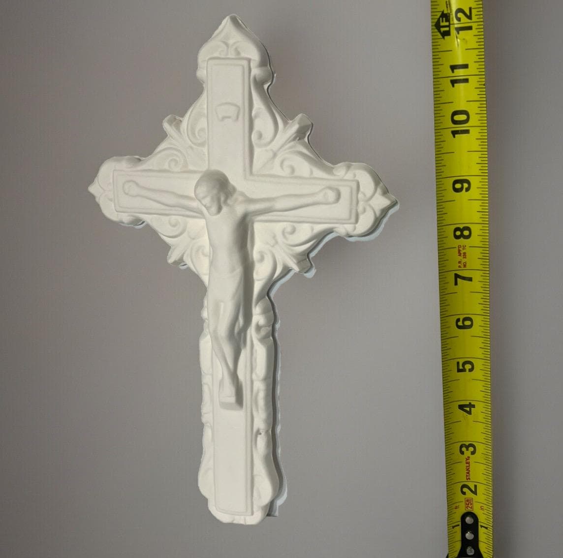 Religious - Vintage - Jesus Cross - 11” Tall - Ready to Paint - Bisque ...