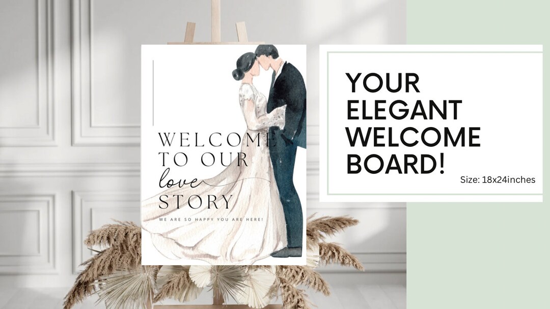 Elegant Welcome Sign Download & Print Wedding Sign, Welcome Wedding ...