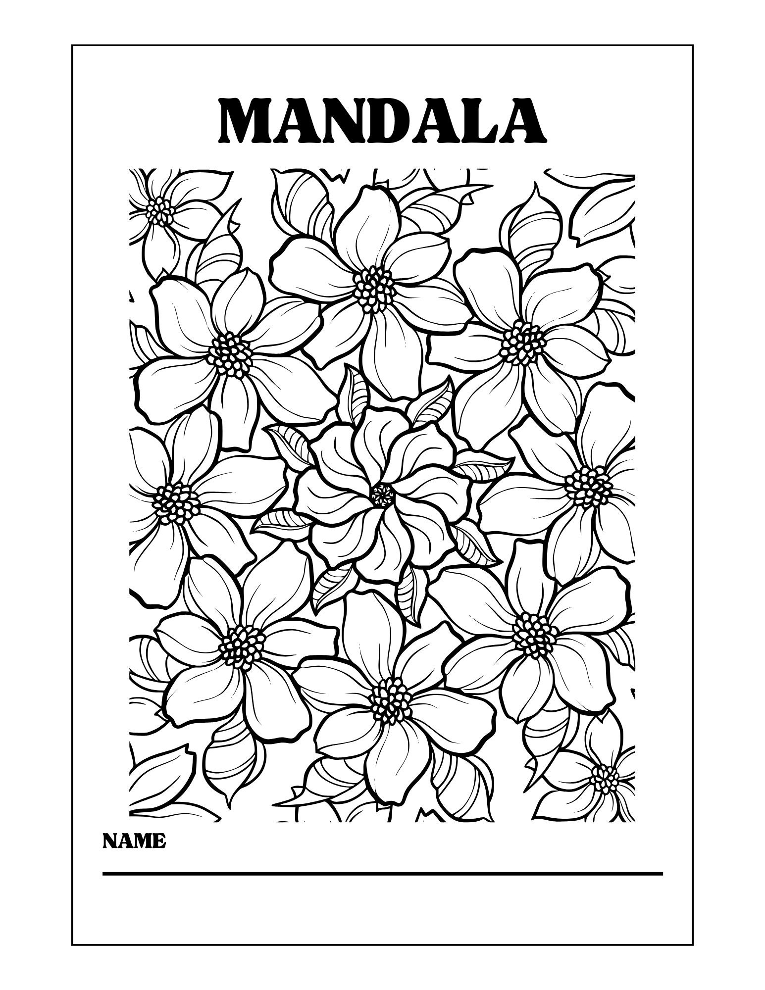 Beautiful Fun Mandala Digital Coloring Pages | Printable - Etsy