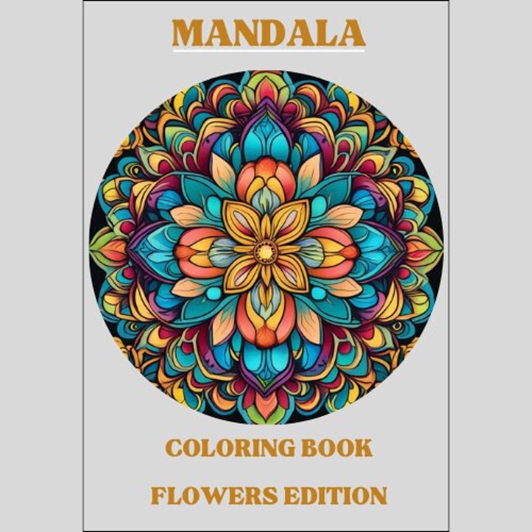 Beautiful Fun Mandala Digital Coloring Pages | Printable - Etsy