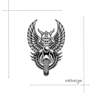 Motorcycle Tattoo Design Motorcycle Tattoo Design With Vikings ...