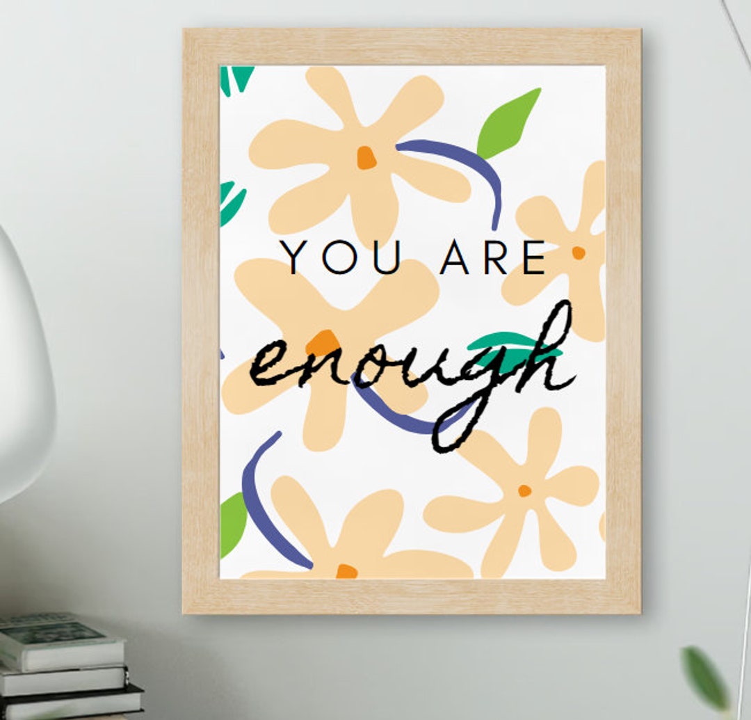 You Are Enough Wall Sign, Printable - Etsy