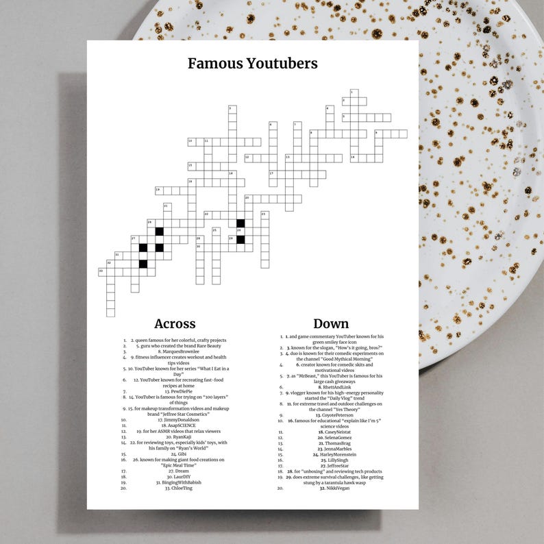 Name Puzzle Game Printable, Daily Mini Crossword Printable, Fun ...