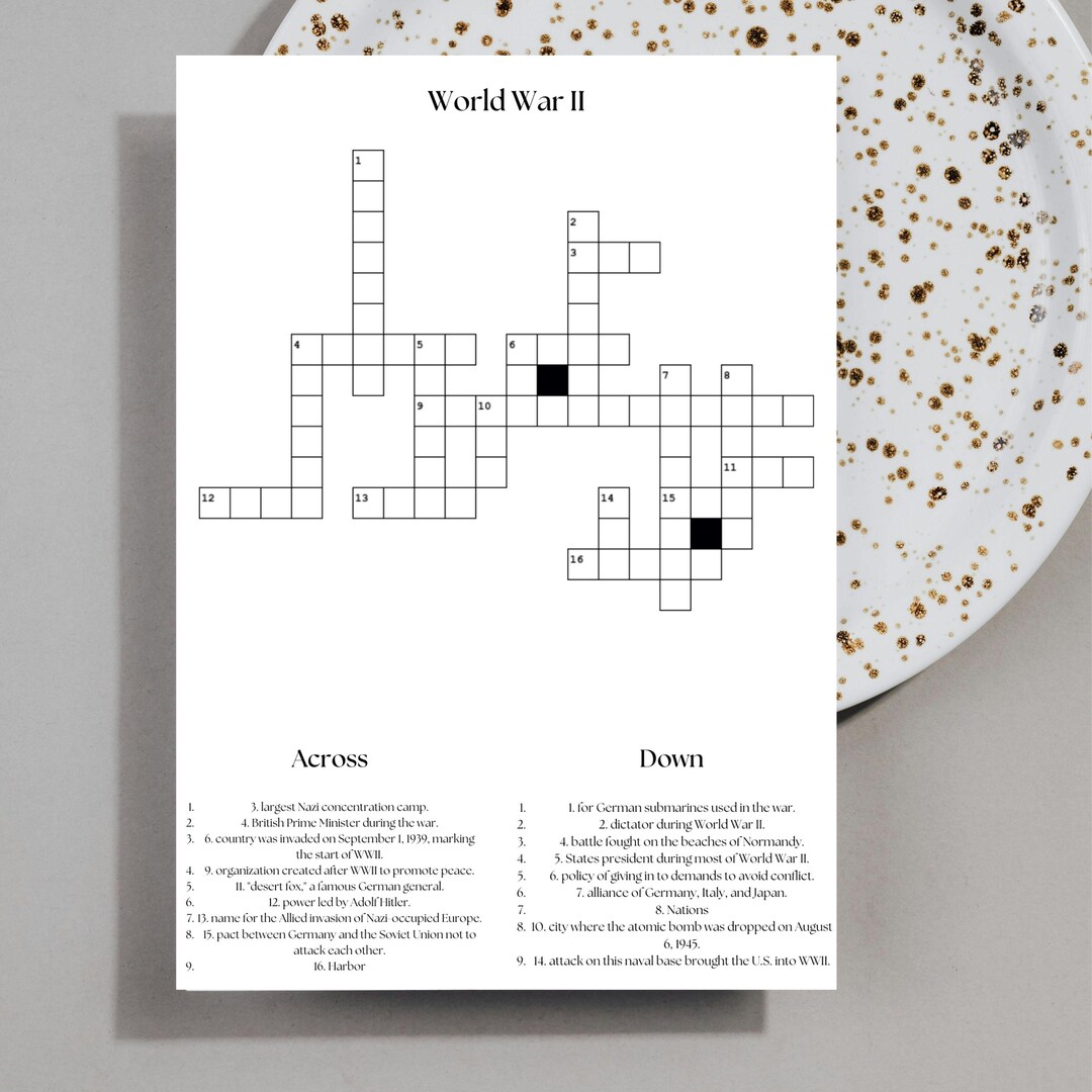 Fun Printable Word Puzzle, Crossword Party Puzzle Game, Daily Mini ...