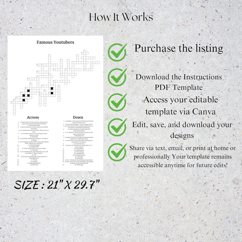 Name Puzzle Game Printable, Daily Mini Crossword Printable, Fun ...