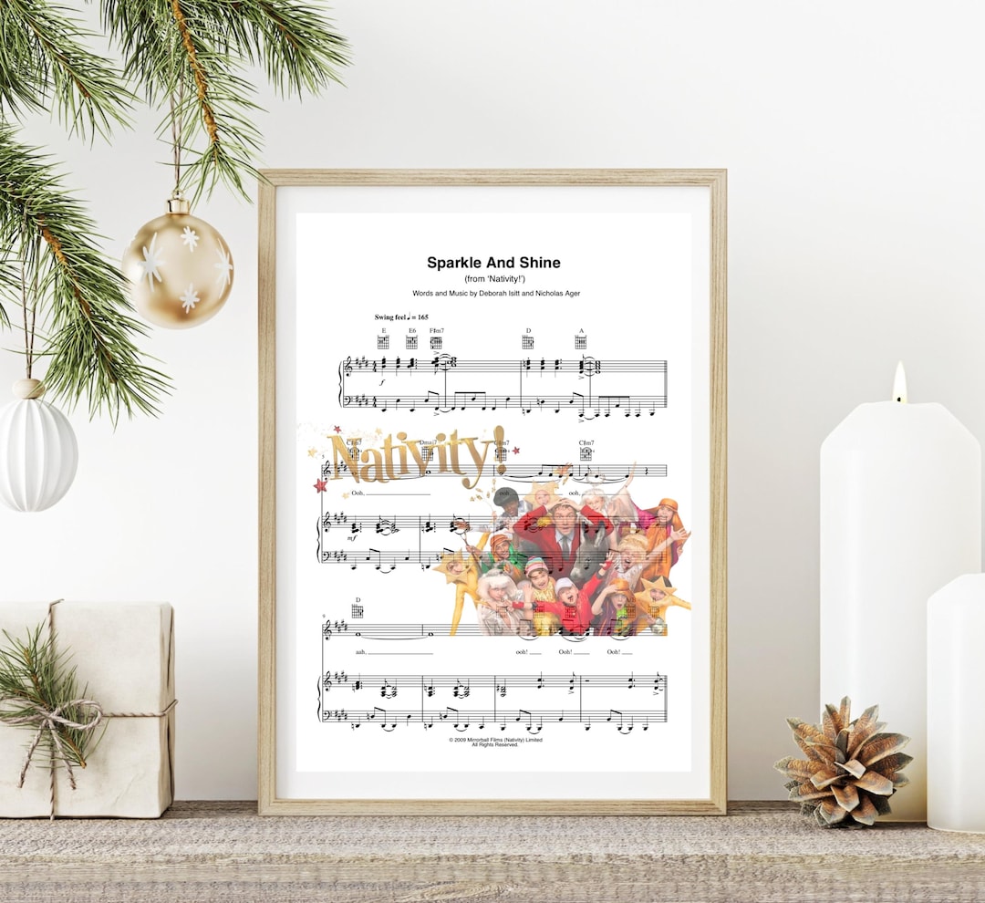 NATIVITY SPARKLE & SHINE Christmas Sheet Music Movie Musical Print ...