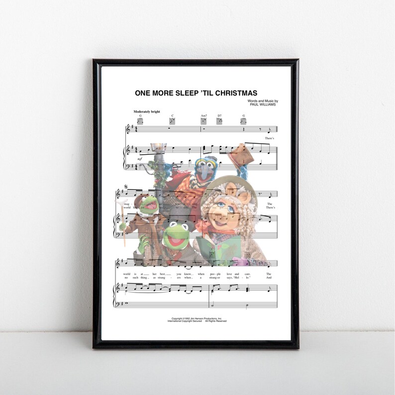 THE MUPPETS Christmas Carol Sheet Music Movie Musical Print, Digital ...