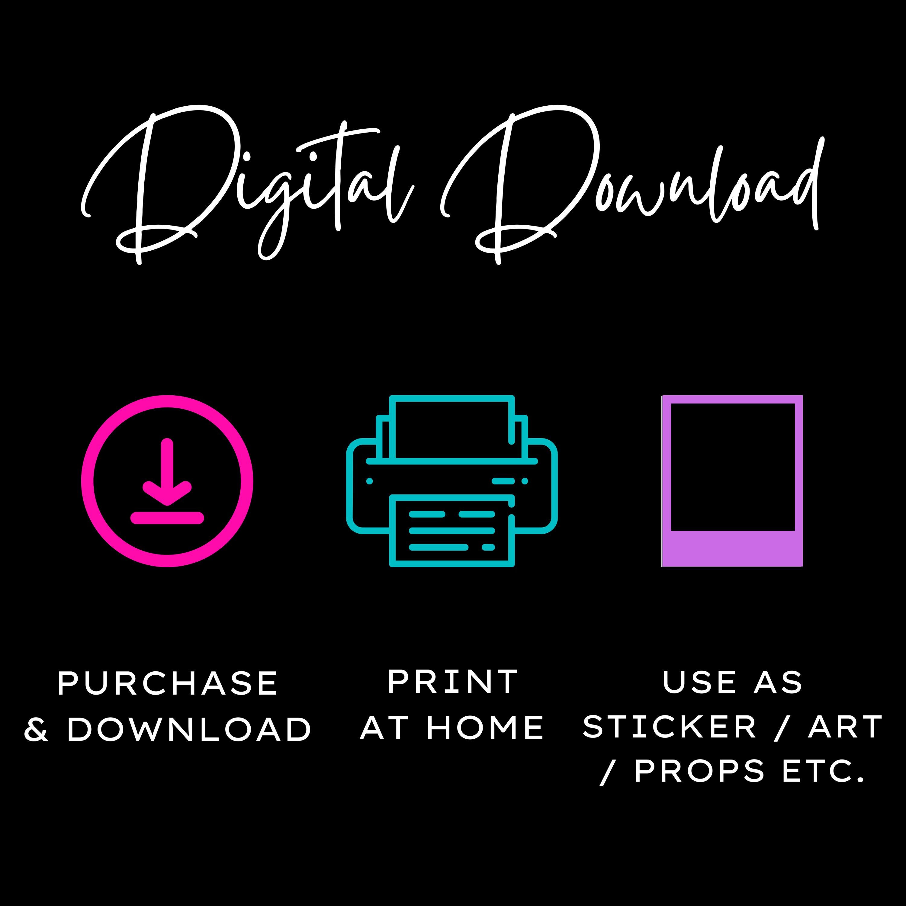HAMILTON Photo Booth Props Stickers Poster Wall Art / Instant Download ...