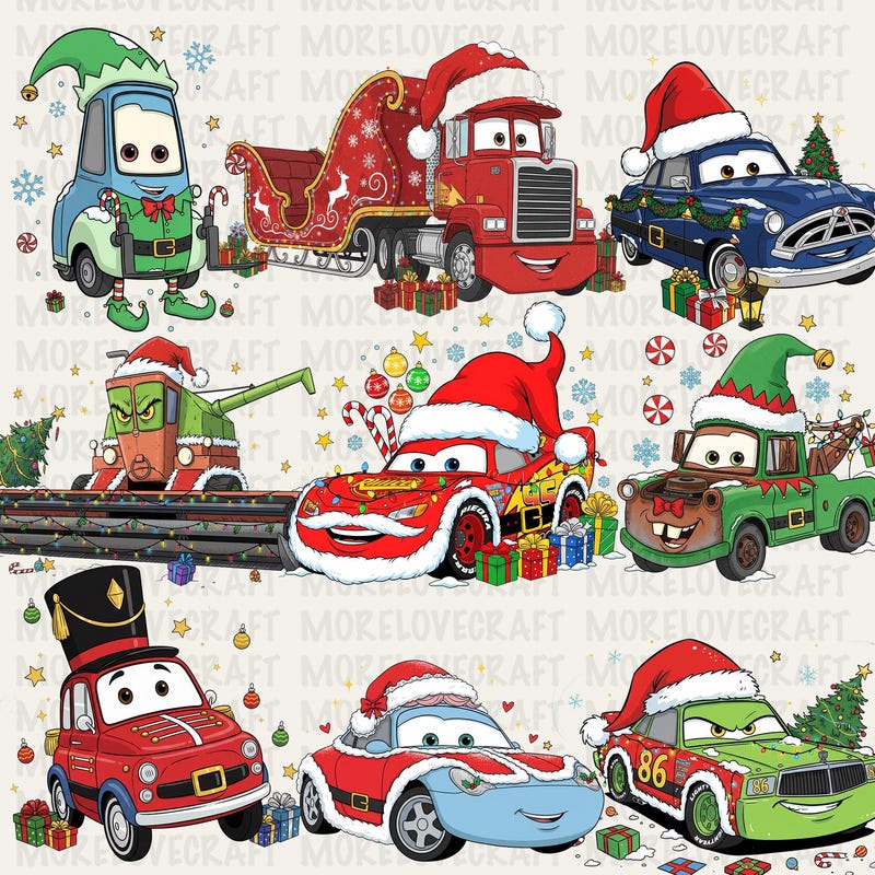 Pixar Christmas Cards Png - Etsy