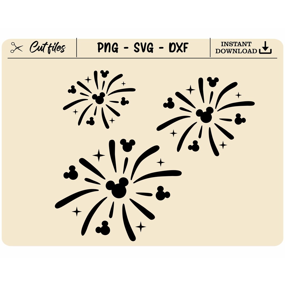 Mickey Head Fireworks Svg Png, Fireworks SVG and PNG Download for ...