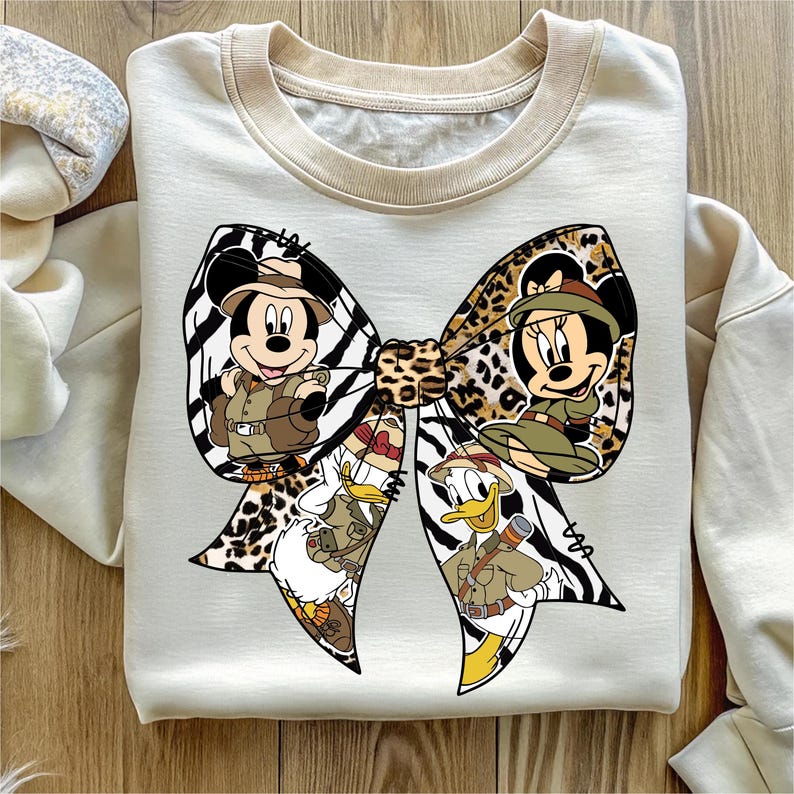Mickey and Friends Safari Bow PNG: Animal Kingdom Family Vacation ...