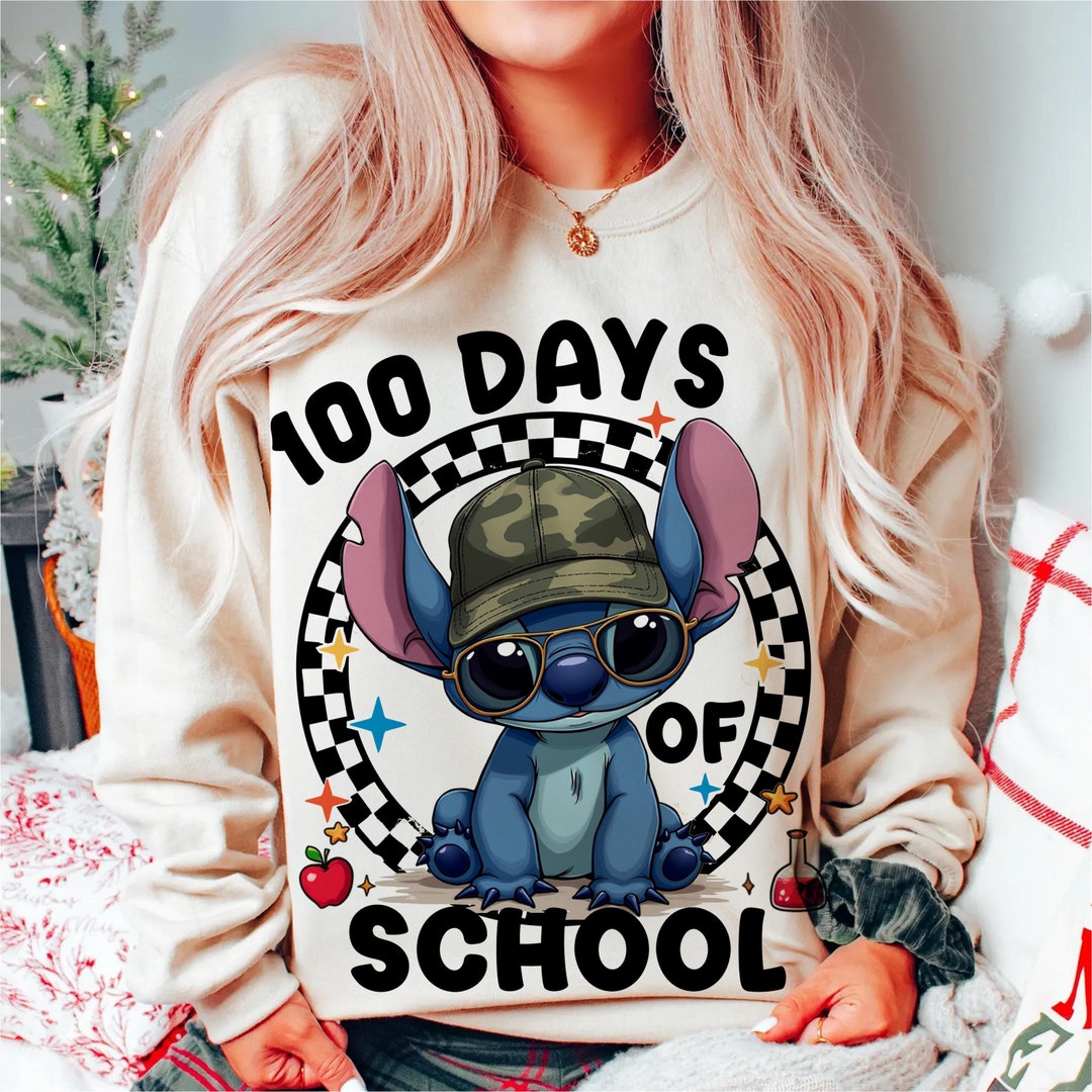 100 Days of School PNG, Stitch Student Png, Happy 100 Days of School ...