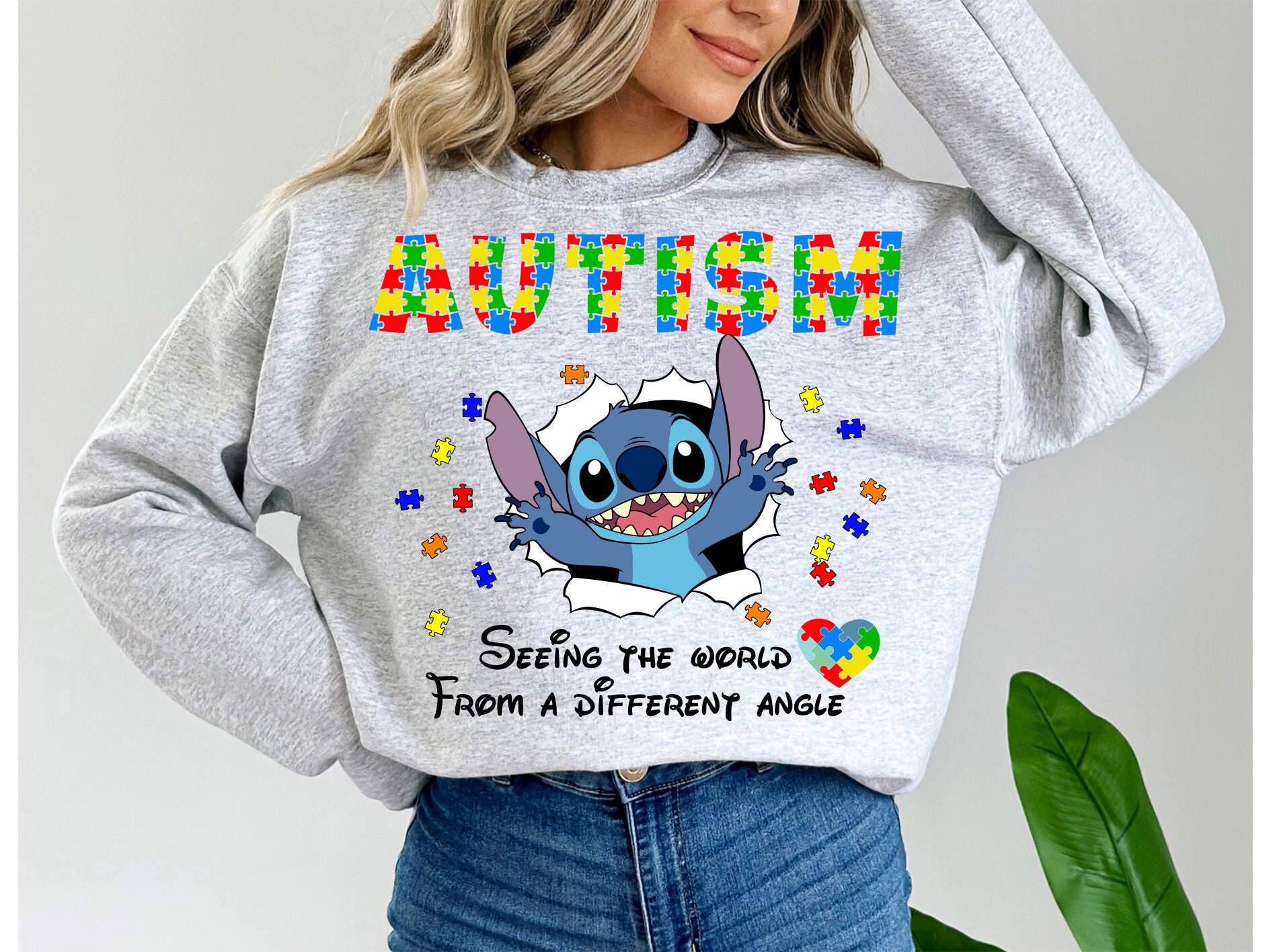 Autism Stitch Png Svg, Puzzle Piece Svg, Autism Support, 2nd April Svg ...