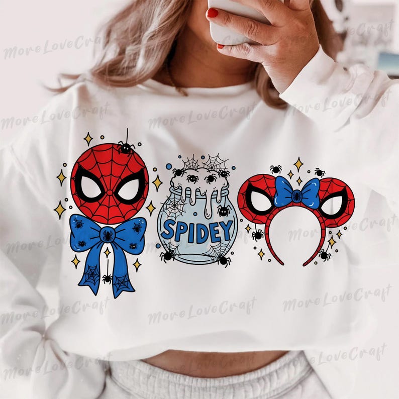 Coquette Spidey and Amazing Spiderman Halloween PNG, Ghost Spider Spin ...