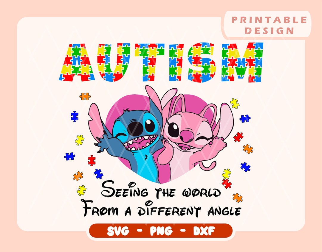 Autism Stitch Png Svg, Puzzle Piece Svg, Autism Support, 2nd April Svg ...