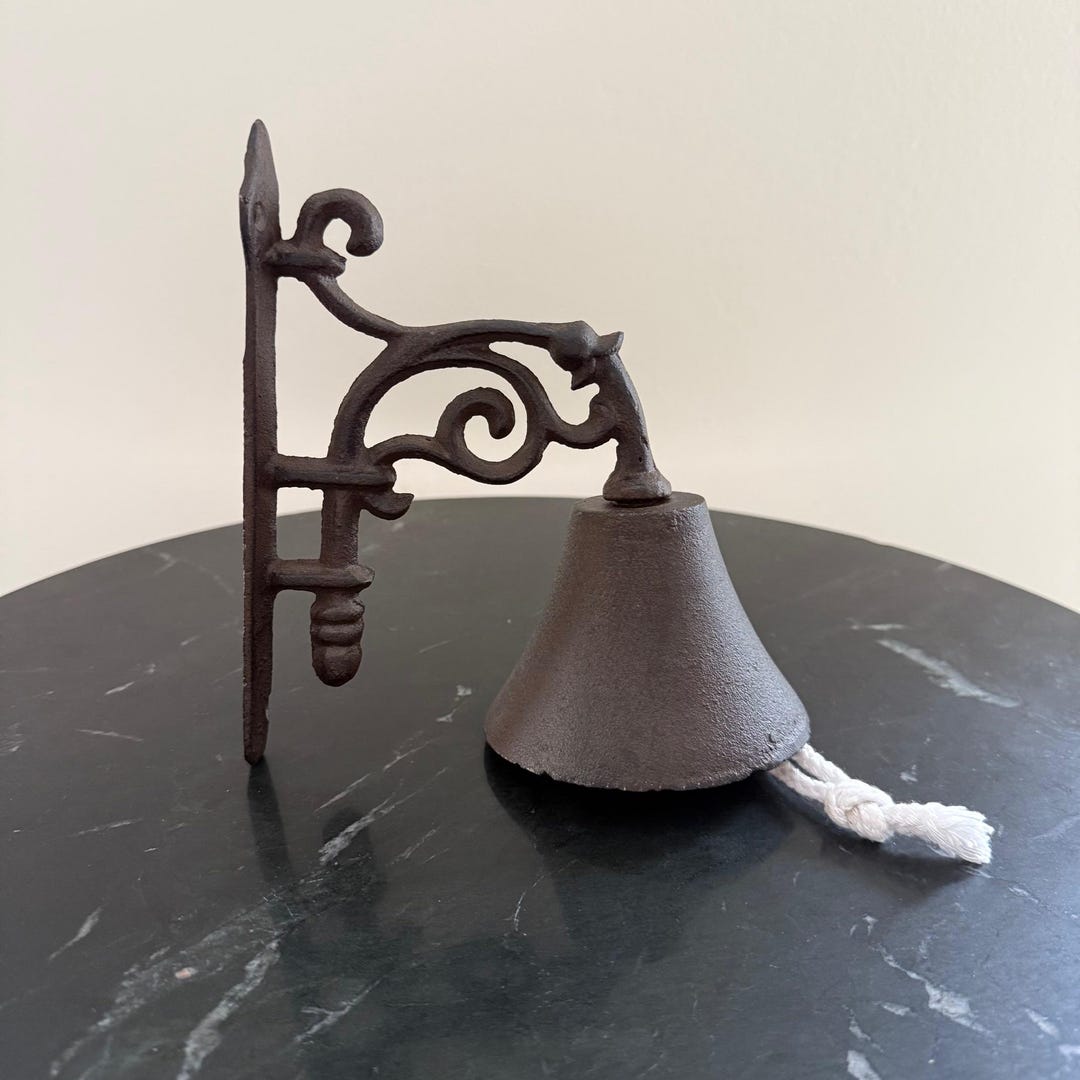 Wall Mounted Cast Iron Dinner Bell - Etsy