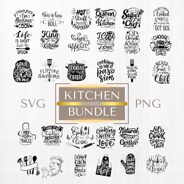Kitchen Quotes Svg - Etsy