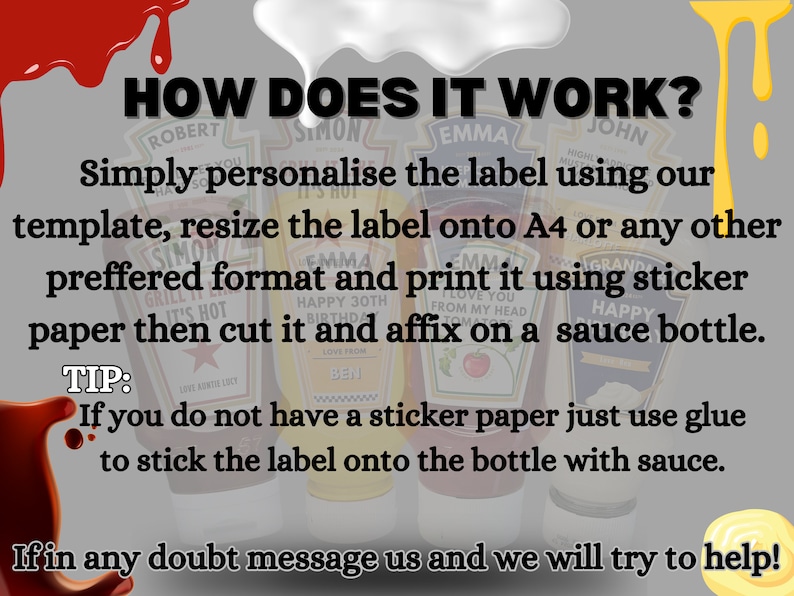 Digital Template Sauce Bundle Ketchup Mayo Mustard Barbecue BBQ Canva ...