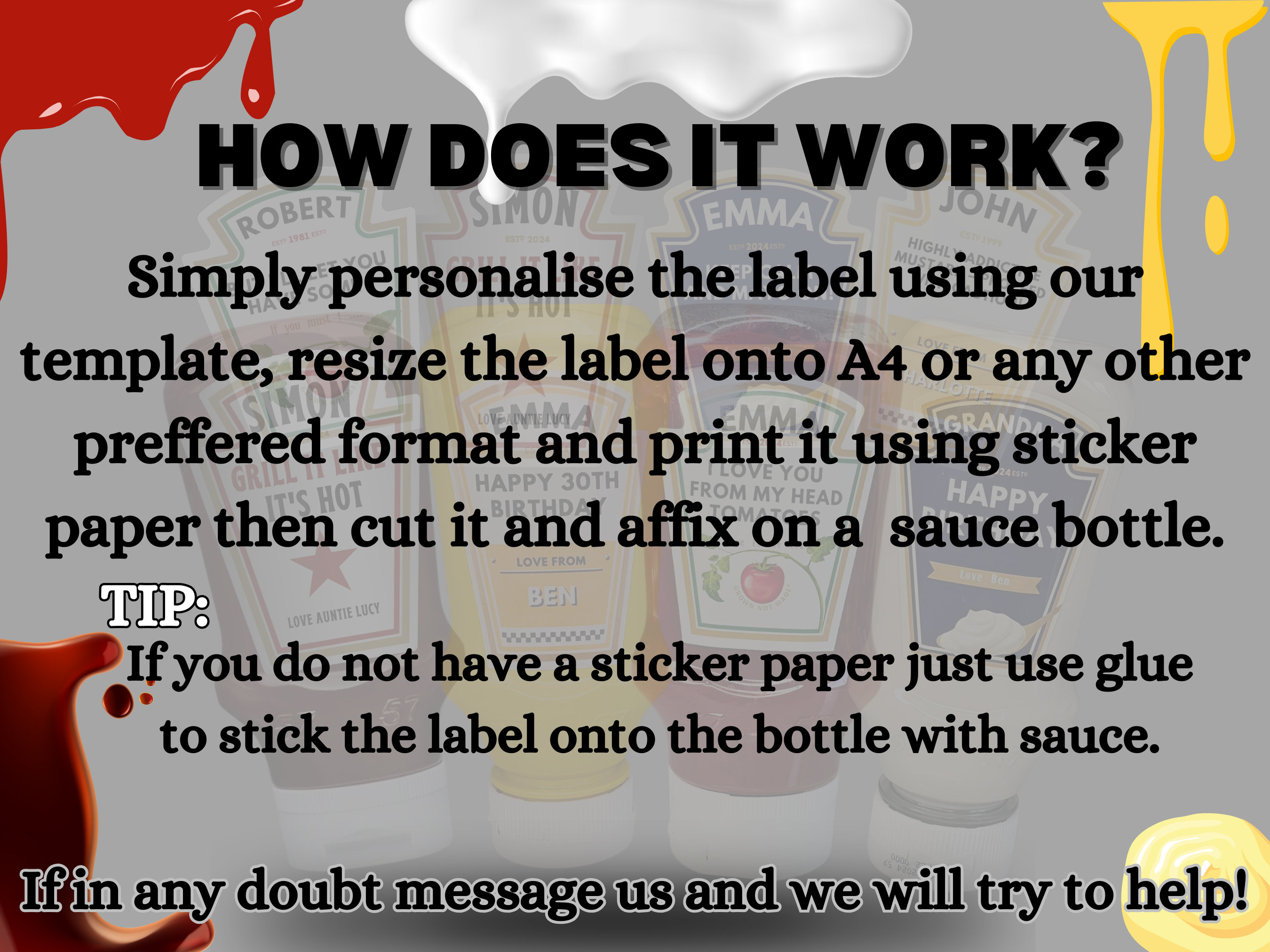 Digital Template Sauce Bundle Ketchup Mayo Mustard Barbecue BBQ Canva ...