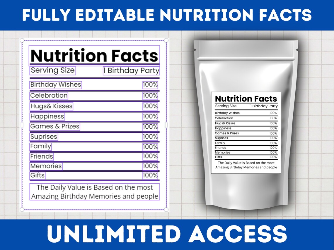 Capri-sun Template Party Favor Labels, Juice Pouch Stickers, Canva ...