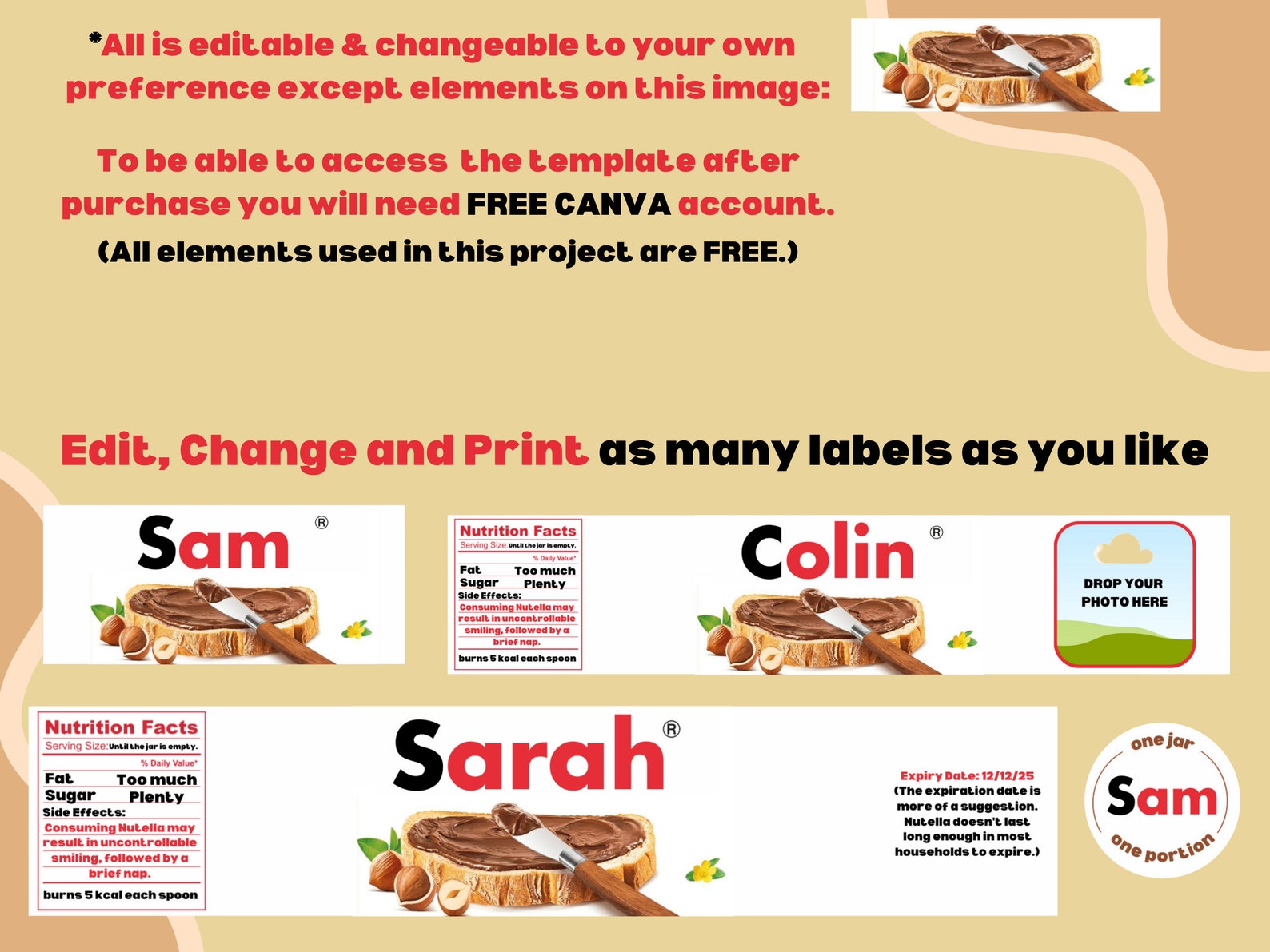 Editable Nutella Mega Template Digital MRR - Personalise & Customise ...