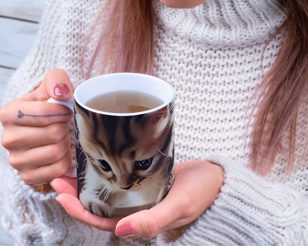 Personalized Coffee Mug for Cat Lover, Good Morning Cat Human Servant ...