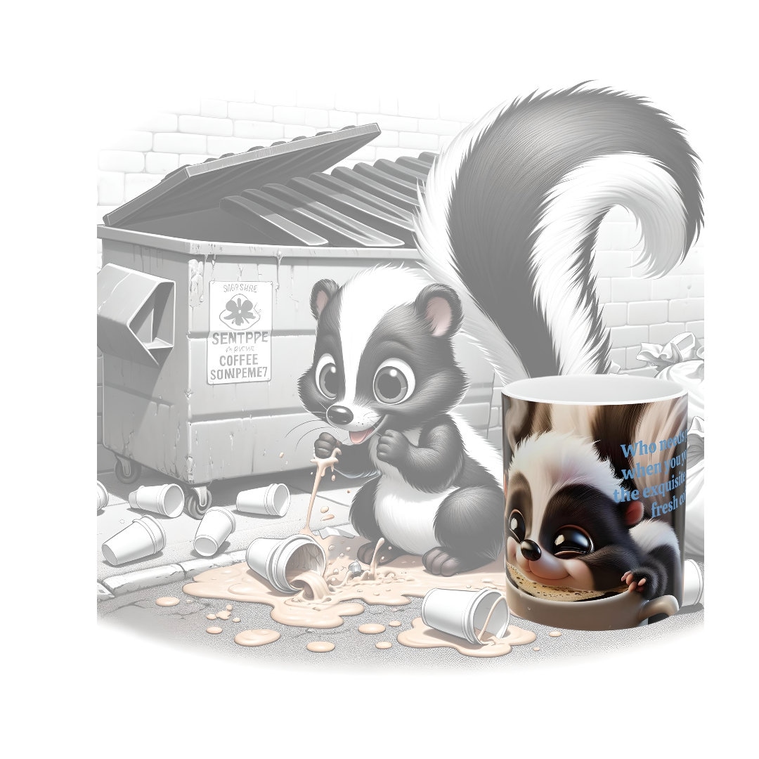 Cute Skunk Mug Cute Skunk Mug for Skunk Lover Mug for Animal Lover Mug ...