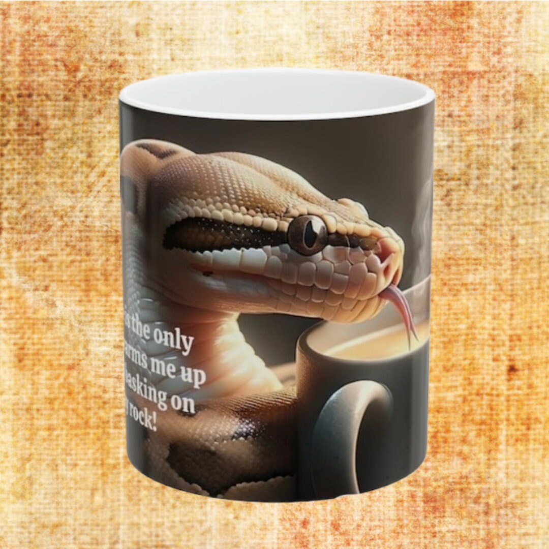 Snake Coffee Mug: Funny Reptile Lover Gift, Ceramic Cup - Etsy
