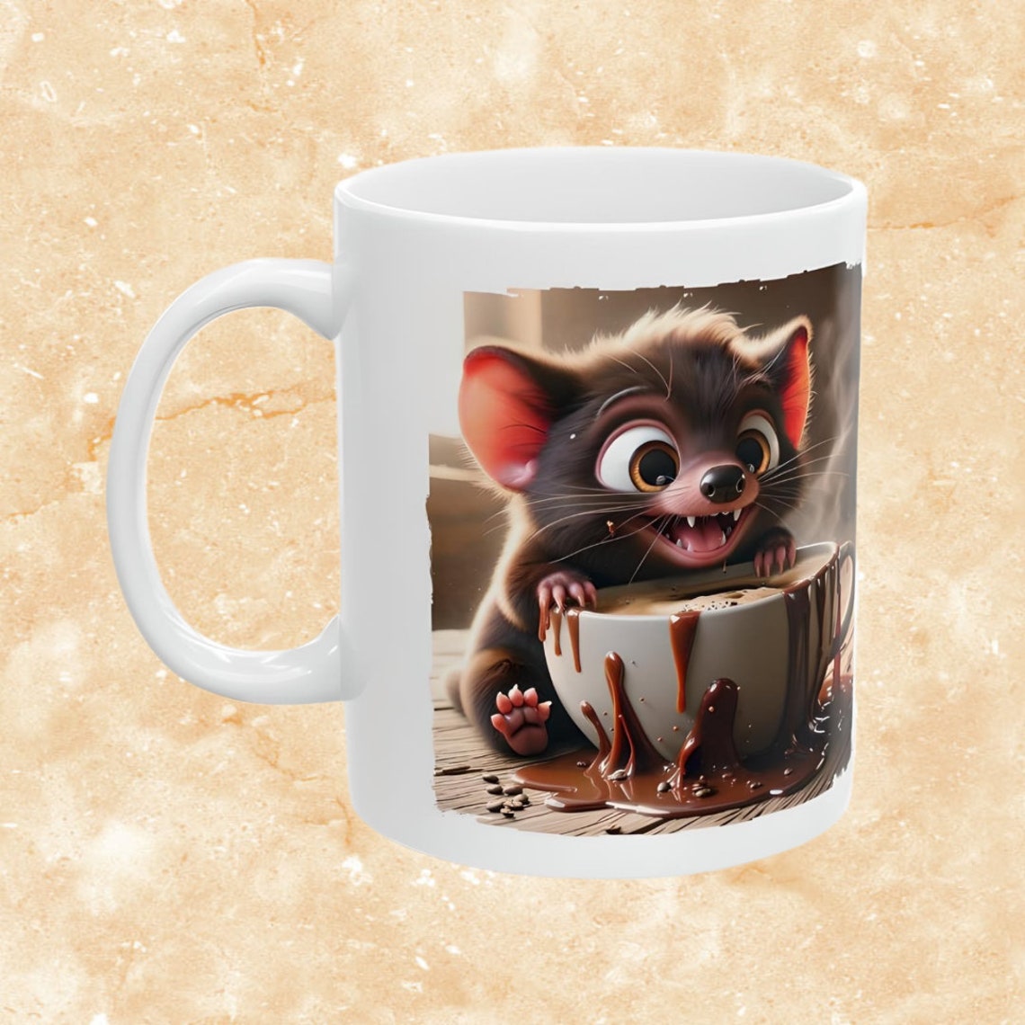 Tasmanian Devil Coffee Mug: Animated Cartoon Taz Mug - Etsy
