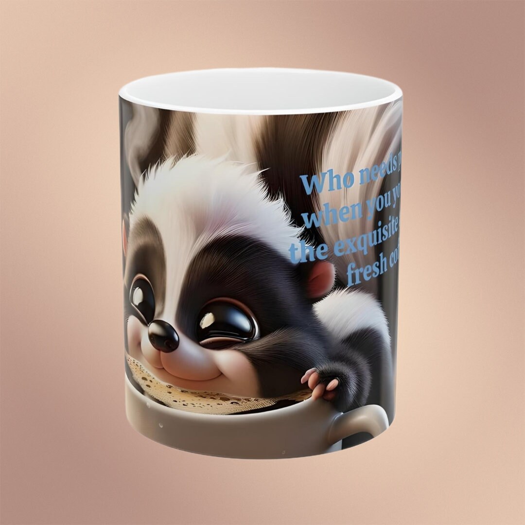 Cute Skunk Mug Cute Skunk Mug for Skunk Lover Mug for Animal Lover Mug ...
