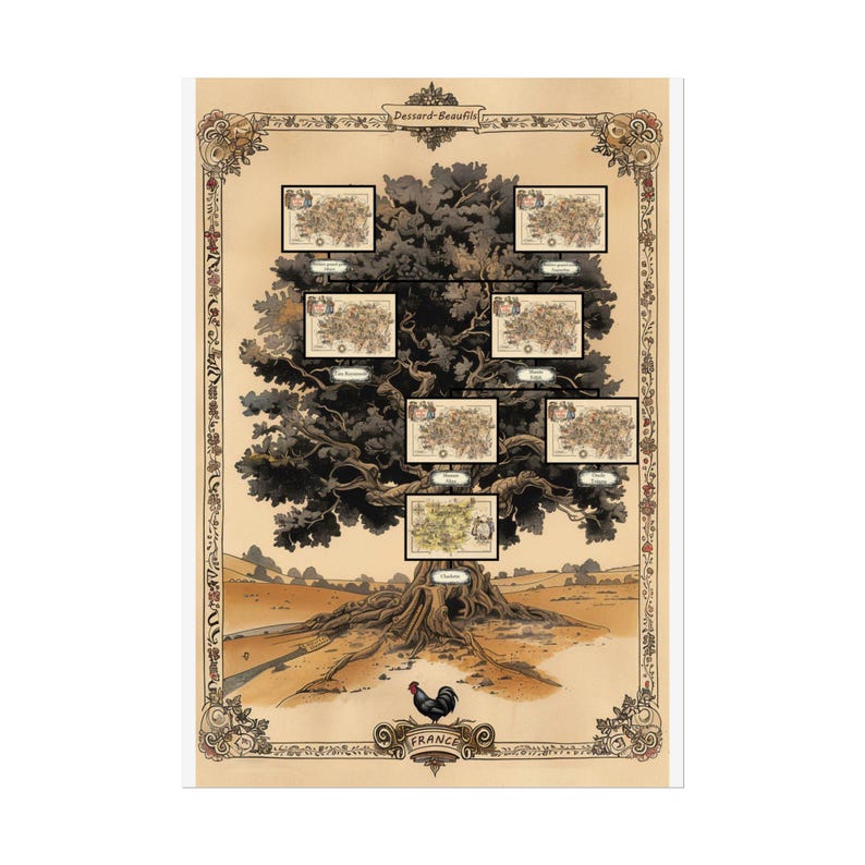 Genealogy Tree Rollable Posters, Family Heritage Wall Art, Unique Gift ...