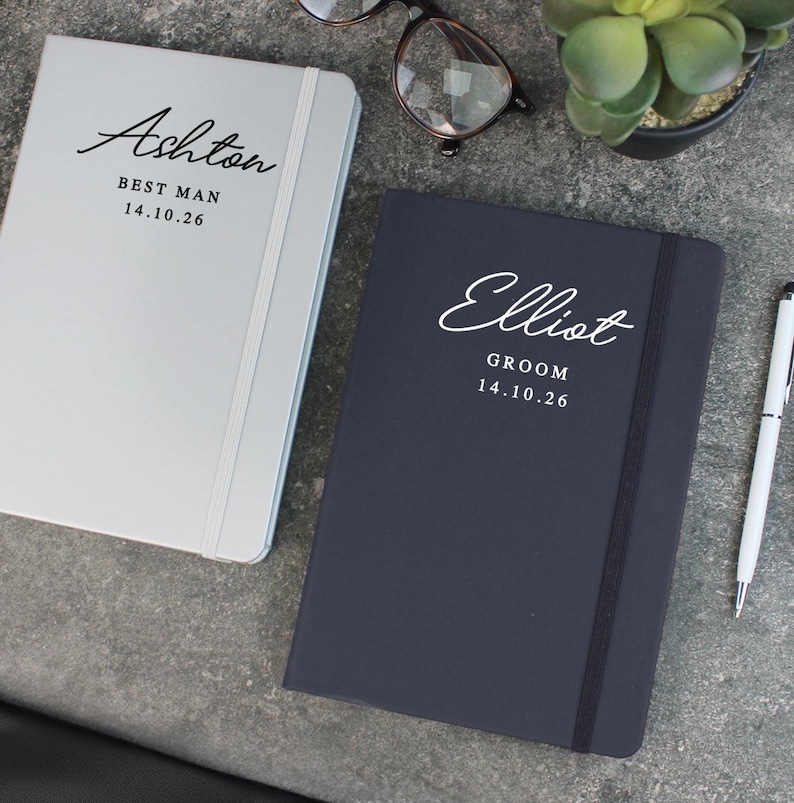 Groom Wedding Planner Note Book Personalised Groom Journal, A5 Lined ...