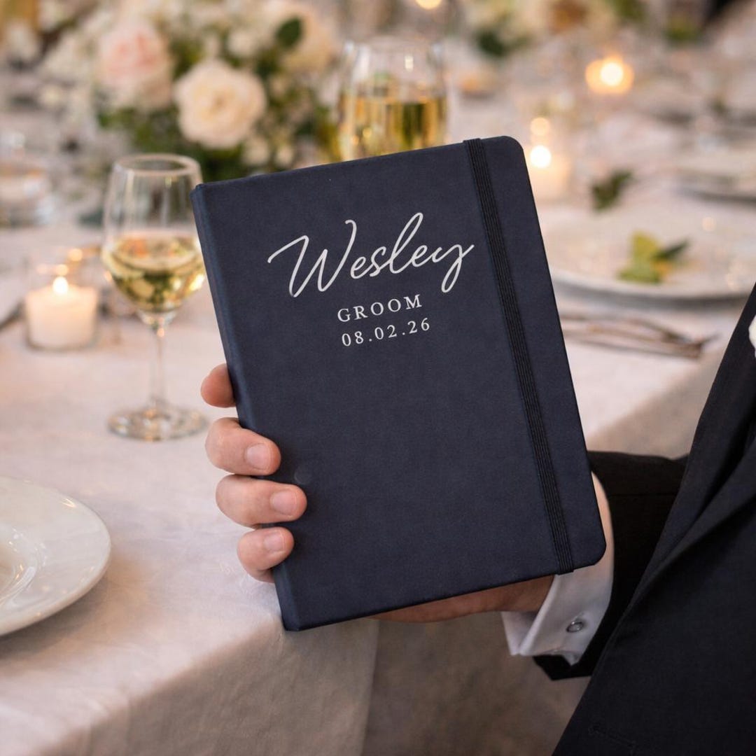 Groom Wedding Planner Note Book Personalised Groom Journal, A5 Lined ...
