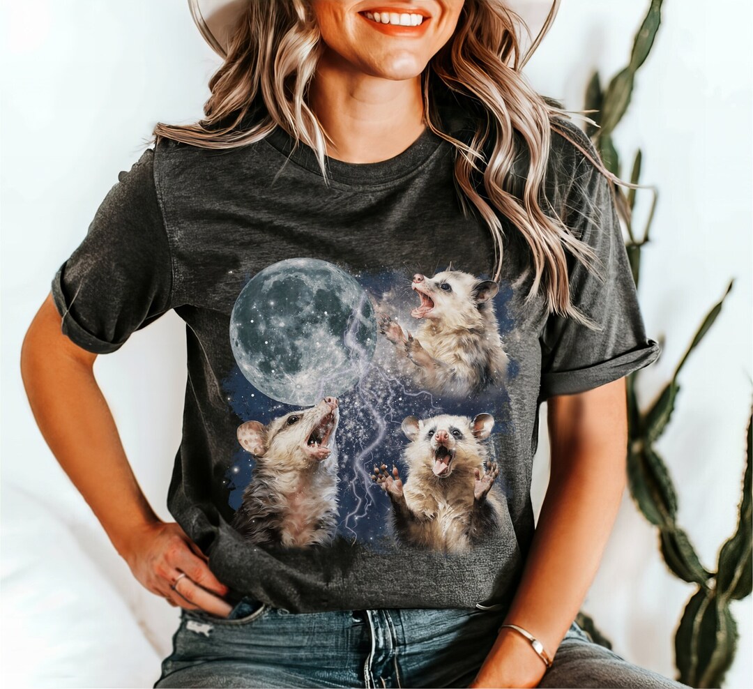 Three Possums Vintage Graphic Tshirt, Possum Lovers, Funny Animal Tee ...