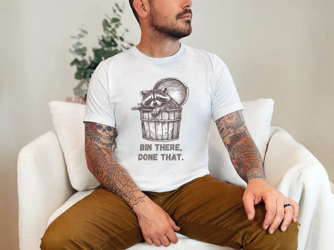 Bin There Done That, Vintage Raccoon Shirt, Funny Trash Panda, Retro 90s, Animal Tshirt, Support ...